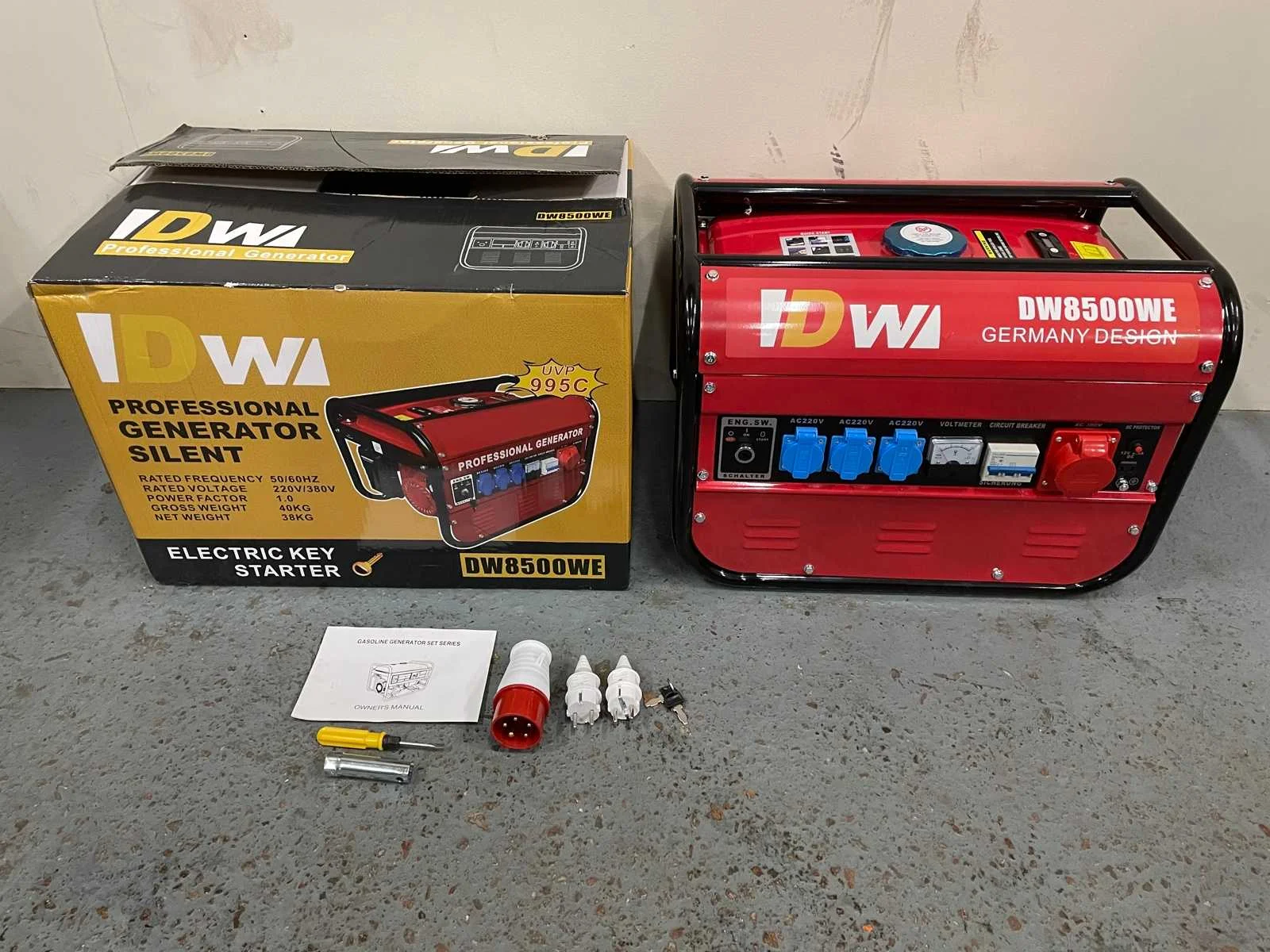 2024 dw dw8500e electric start stroomgenerator Kavel nummer: 366 ...